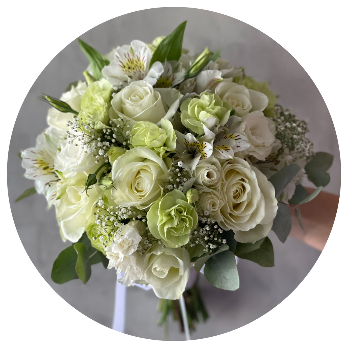 Ramo de Novia redondo blanco – Florissimo